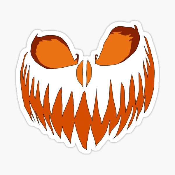 "Pumpkin with sharp teeth" Sticker for Sale by Anarcadius | Redbubble