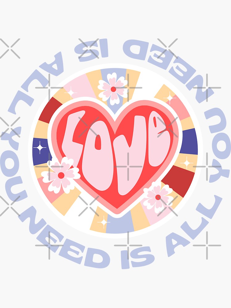 "Love is all you need" Sticker for Sale by Beerbony | Redbubble