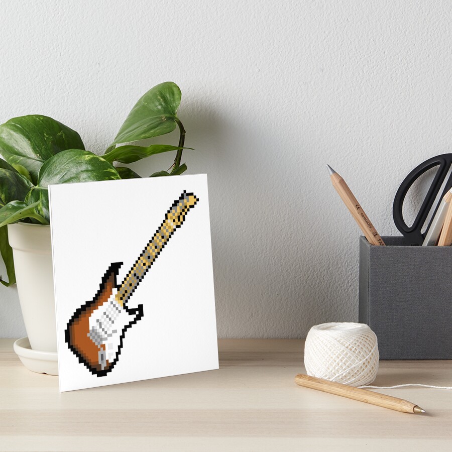 "8 Bit Guitar" Art Board Print for Sale by arc1 | Redbubble