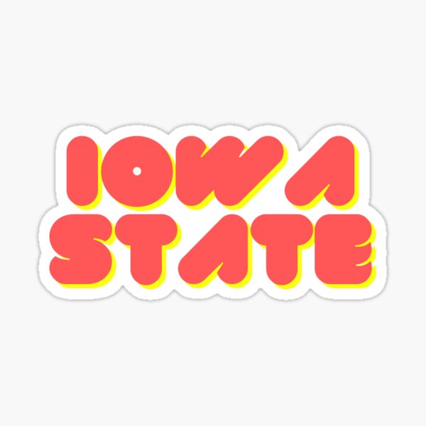 "80's Iowa State " Sticker for Sale by elizabiza | Redbubble