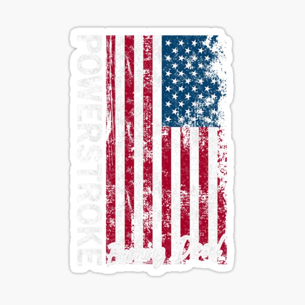 "Powerstroke Burning Diesel American Flag" Sticker for Sale by ...