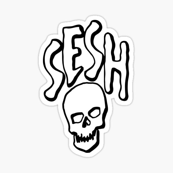 "Team Sesh Merch Teamsesh Skull" Sticker for Sale by SalMaiShop | Redbubble