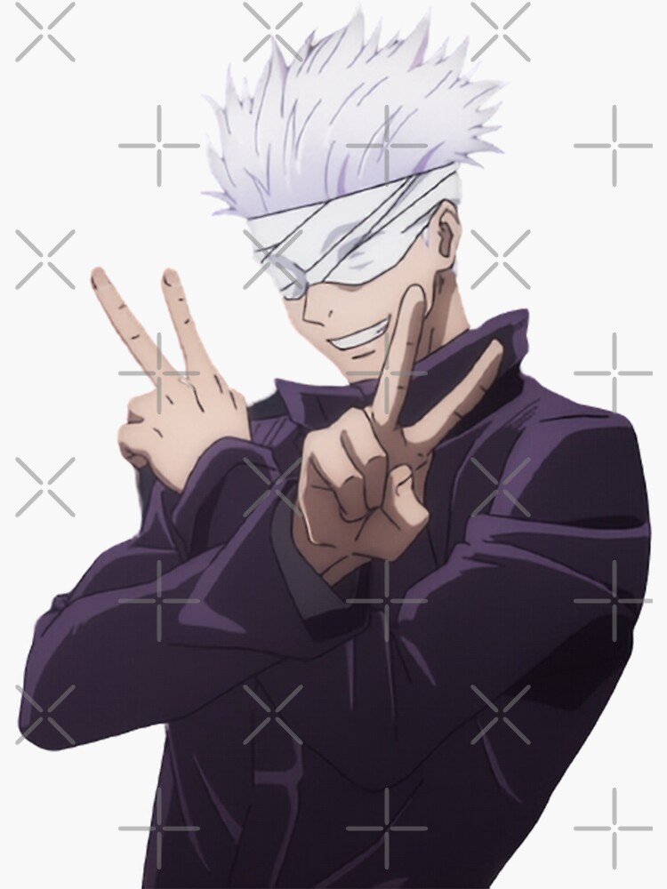 Pegatina «Gojo Satoru Jujutsu Kaisen 0 Signo de la paz» de oblivivn ...