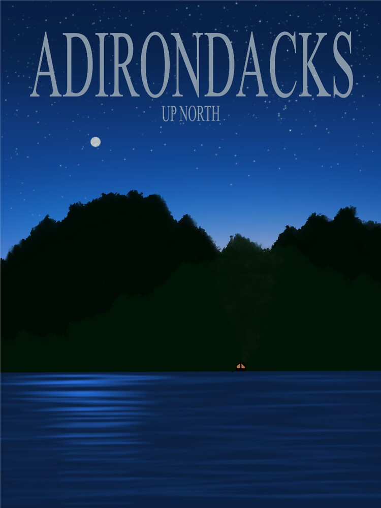 "Adirondacks "Up North" " Sticker for Sale by unvailled | Redbubble