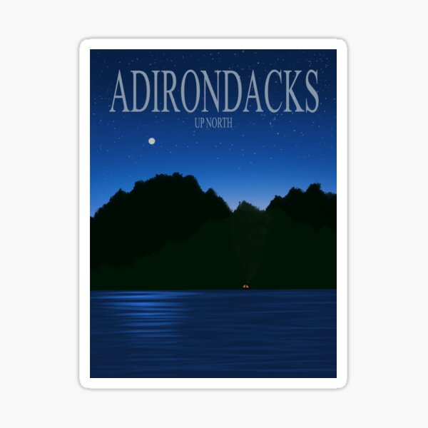 "Adirondacks "Up North" " Sticker for Sale by unvailled | Redbubble