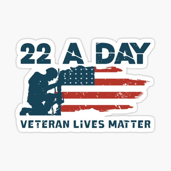 "22 A Day Veteran Lives" Sticker for Sale by YoriStudio | Redbubble