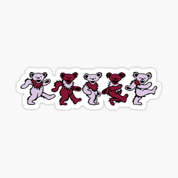 "LAVENDER AND MAROON BEAR" Sticker for Sale by catiecrispp | Redbubble