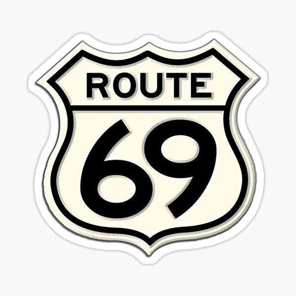 "US Route 69" Sticker for Sale by therealjdubz | Redbubble