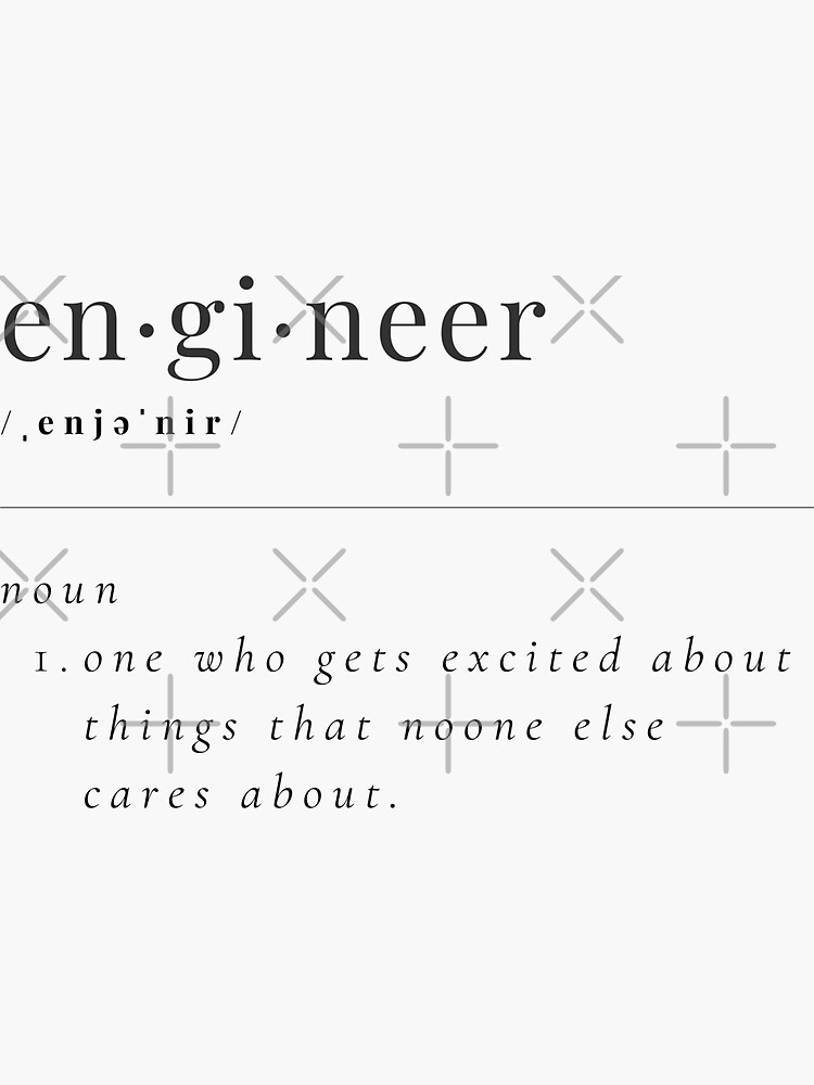 "Engineer Definition" Sticker for Sale by miihammer | Redbubble