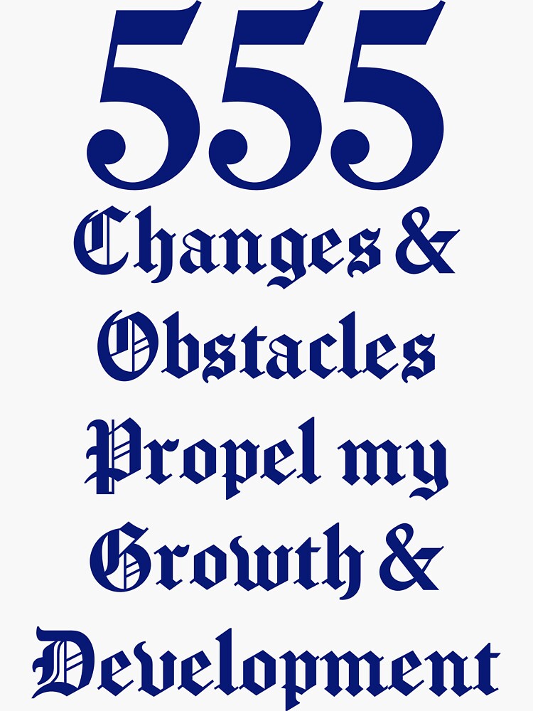 "555 Angel Number Mantra" Sticker for Sale by SunMoonMantras | Redbubble