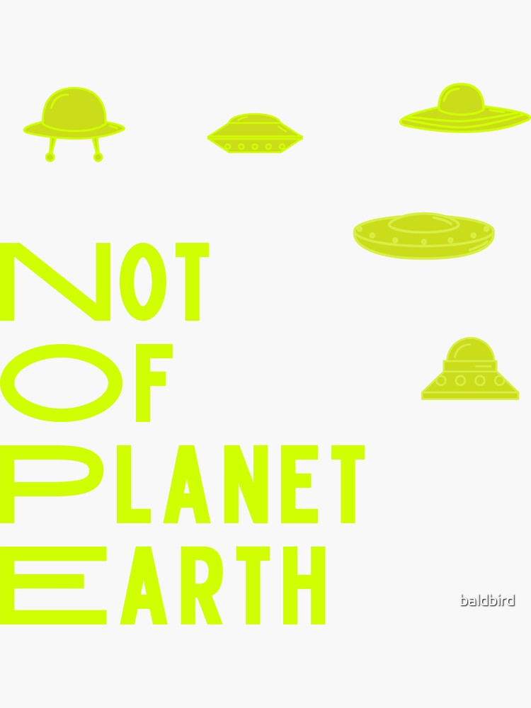 "NOPE | UFO Sticker Pack" Sticker for Sale by baldbird | Redbubble