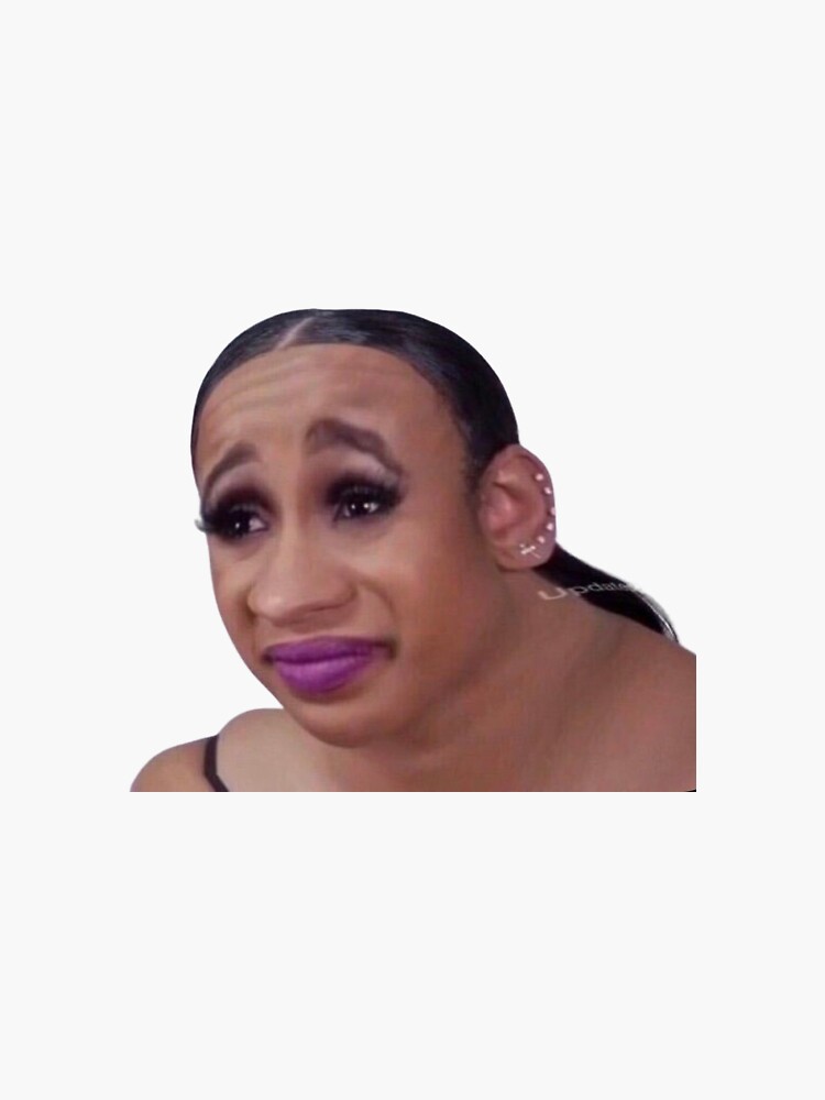 "cardi b meme" Sticker for Sale by nataliebrownnn | Redbubble