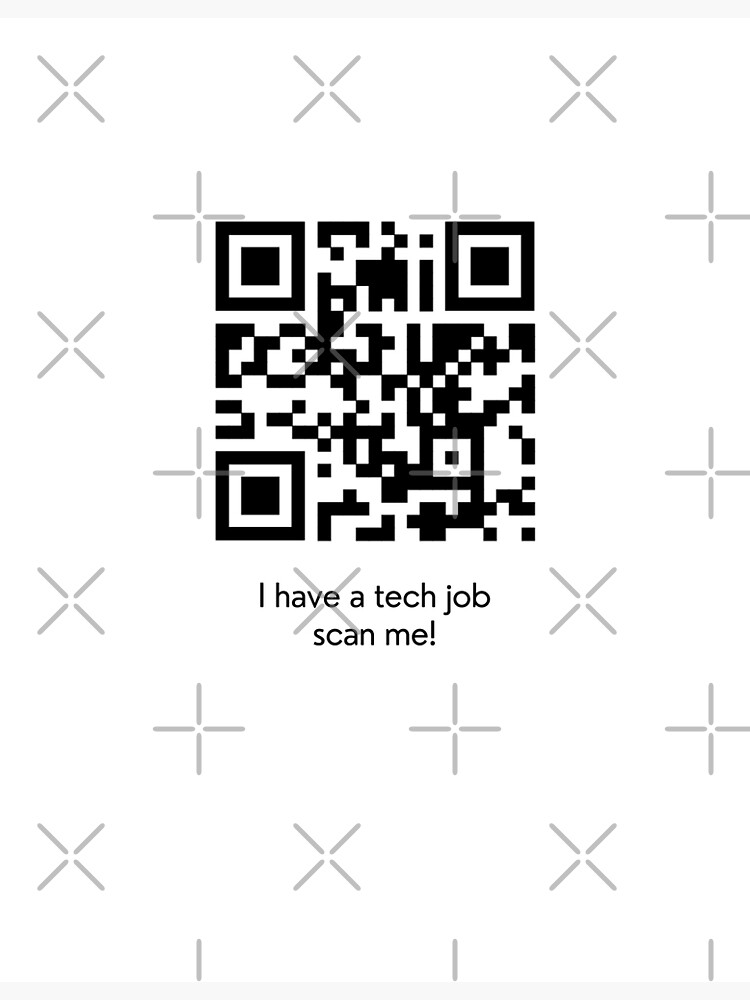 "Tech Job QR Code" Poster for Sale by miihammer | Redbubble