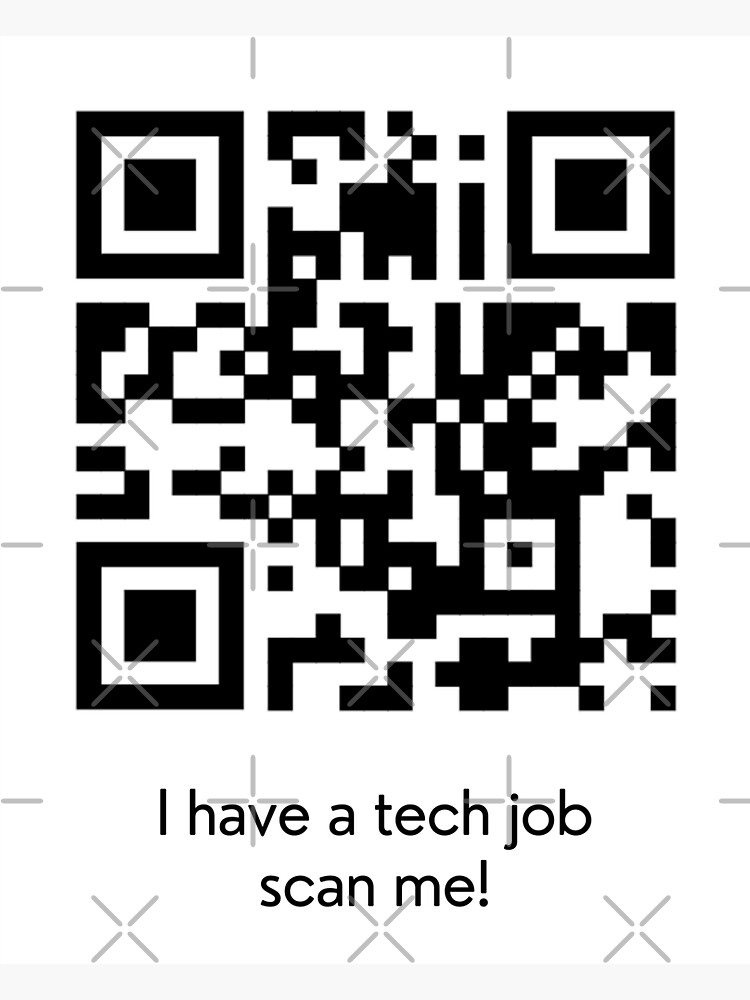 "Tech Job QR Code" Sticker for Sale by miihammer | Redbubble