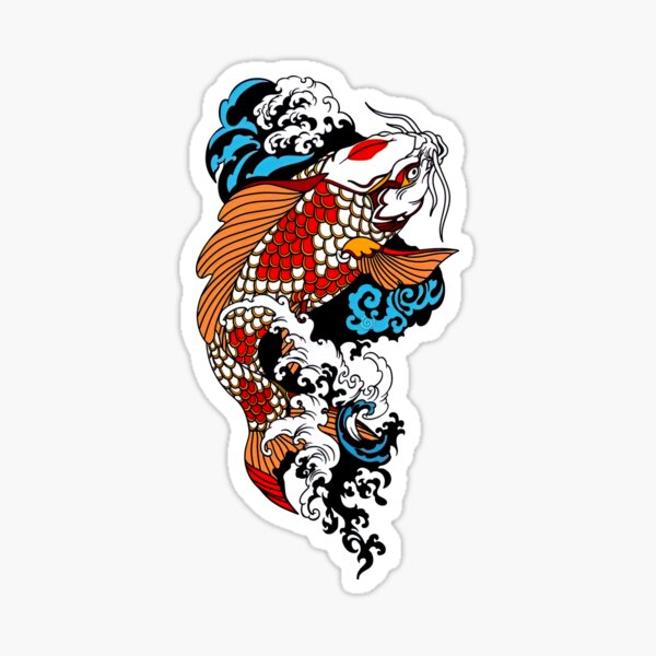 "Koi Fish" Sticker for Sale by Tinytanks | Redbubble