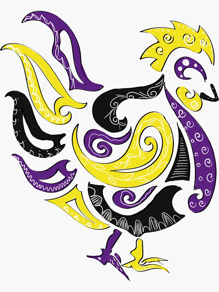 "Non-Binary Pride Chicken" Sticker for Sale by ThePrideStudio | Redbubble