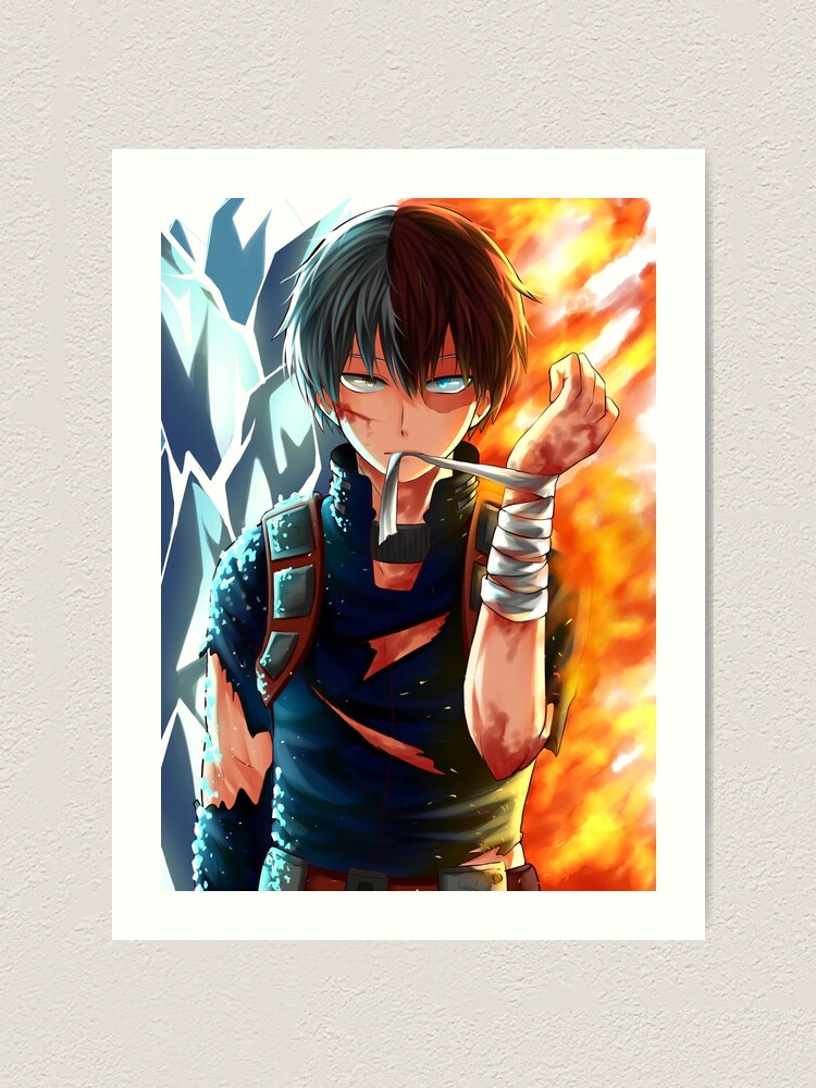 "Shoto Todoroki My Hero Academia Design" Art Print for Sale by rinega ...