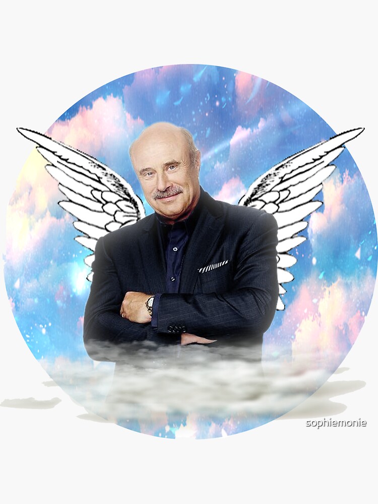 "Angel Dr. Phil" Sticker for Sale by sophiemonie | Redbubble