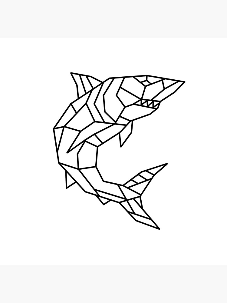 "Geometric Shark" Poster for Sale by msuckow | Redbubble