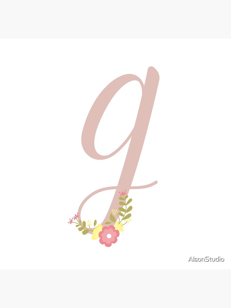 Póster «Letra "G" cursiva - rosa claro» de AlsonStudio | Redbubble