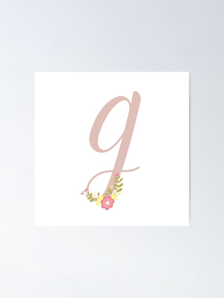 Póster «Letra "G" cursiva - rosa claro» de AlsonStudio | Redbubble