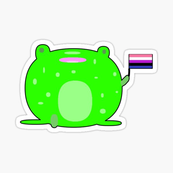 "Genderfluid Pride Frog" Sticker for Sale by LadyAstronaut | Redbubble