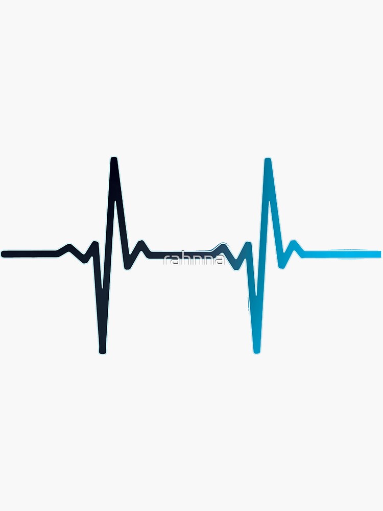 "simple Pulse - Heart Rate - Heart Pulse - Heart – Heartbeat in blue ...