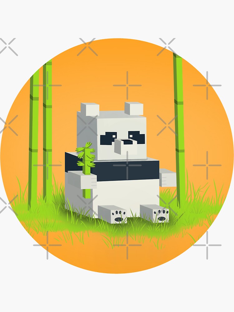 "Minecraft Panda" Sticker for Sale by ArtbyLaurenL | Redbubble