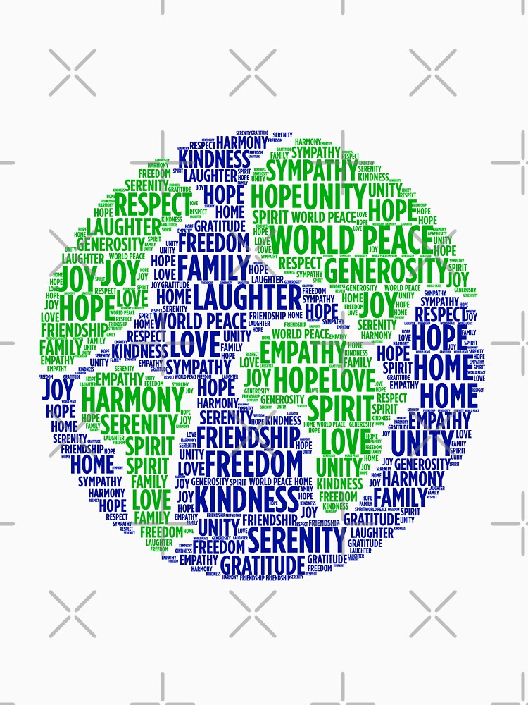 "World Peace Word Cloud" T-shirt by fatamyfan1 | Redbubble