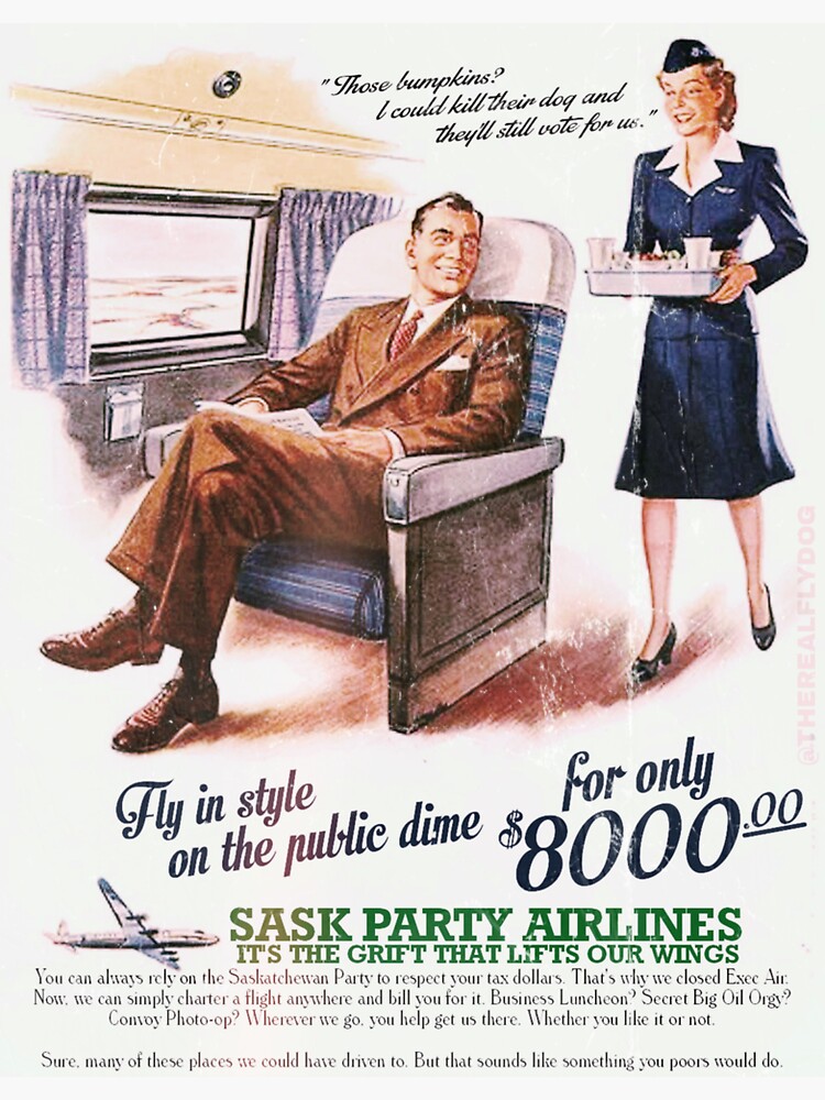 "Sask Party Air" Sticker for Sale by TheREALFlyDog | Redbubble