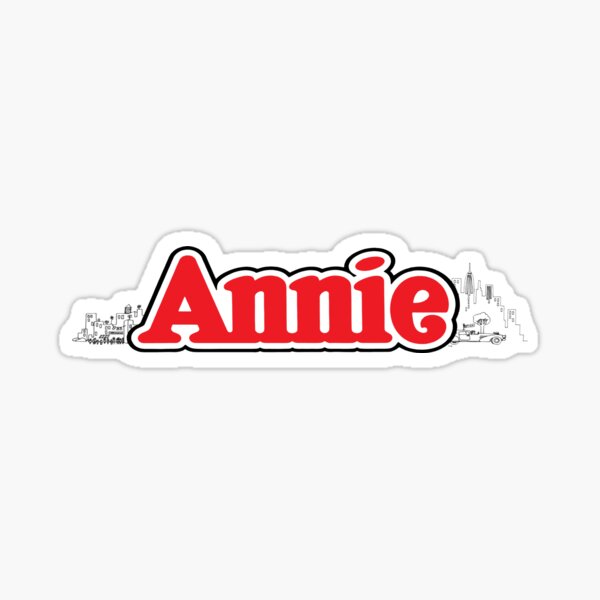 "ANNIE - Title with NY" Sticker for Sale by DCdesign | Redbubble