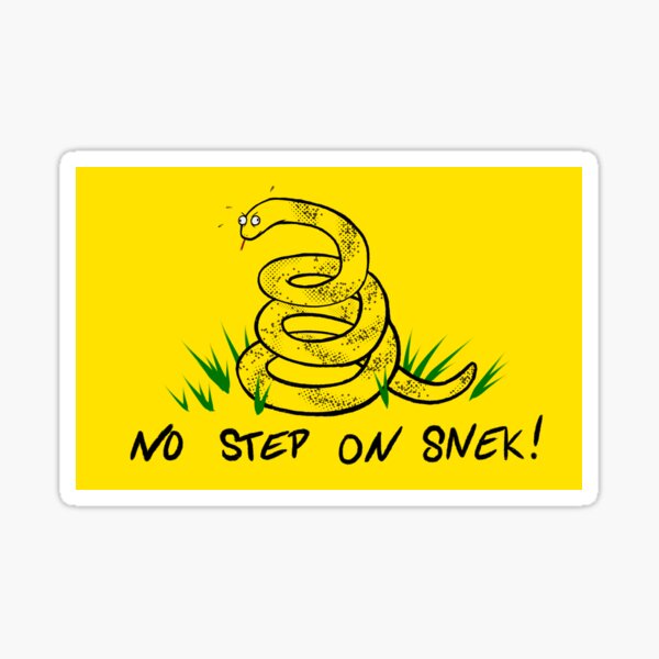 "No Step On Snek (derp snake)" Sticker for Sale by BFaeArt | Redbubble