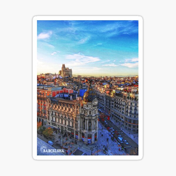 "Barcelona Spain City" Sticker for Sale by PostersStickers | Redbubble