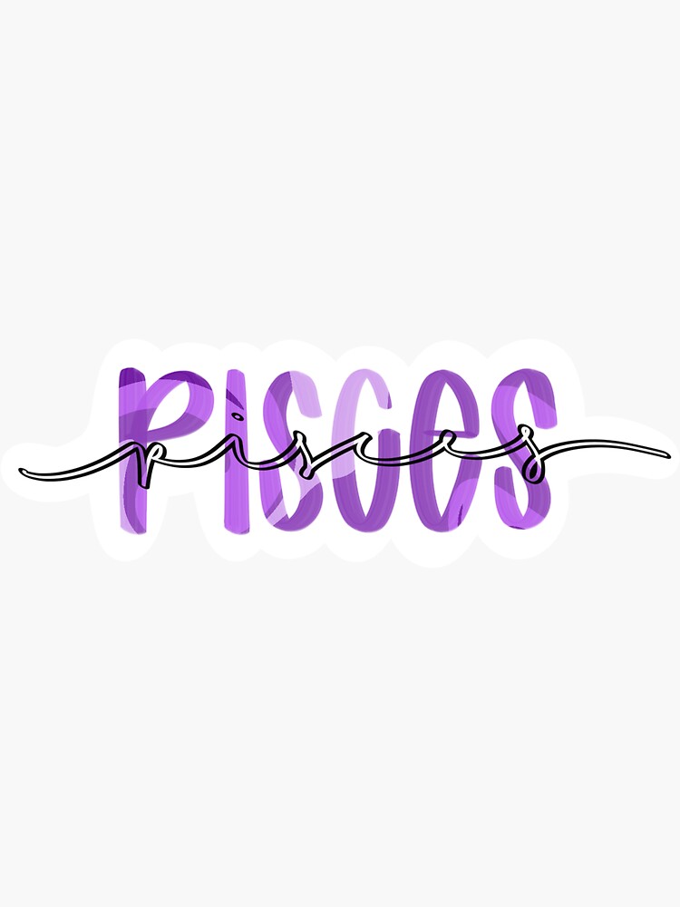 "Pisces" Sticker for Sale by Lunas-Lines | Redbubble