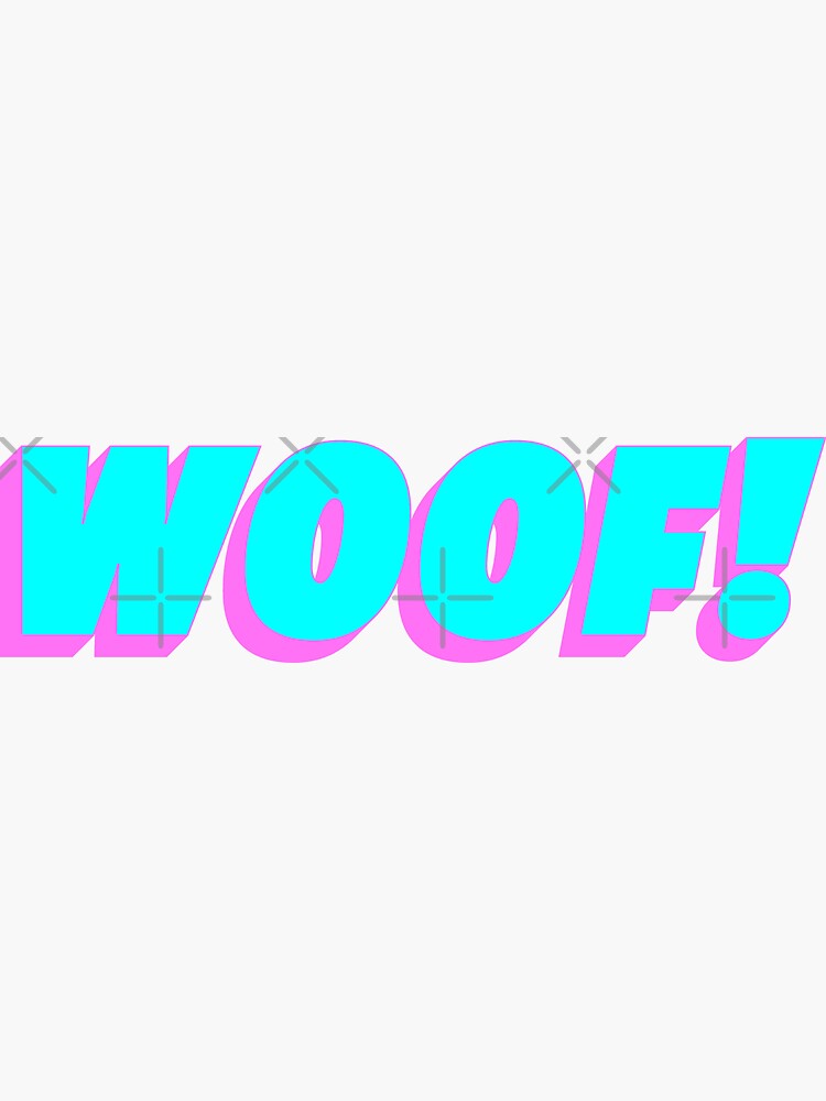 "Neon Woof" Sticker for Sale by ColorRitual | Redbubble