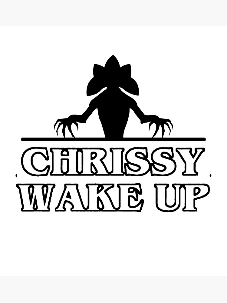 Lámina metálica «Eddie Munson Chrissy Wake Up Scary Stranger Things» de ...