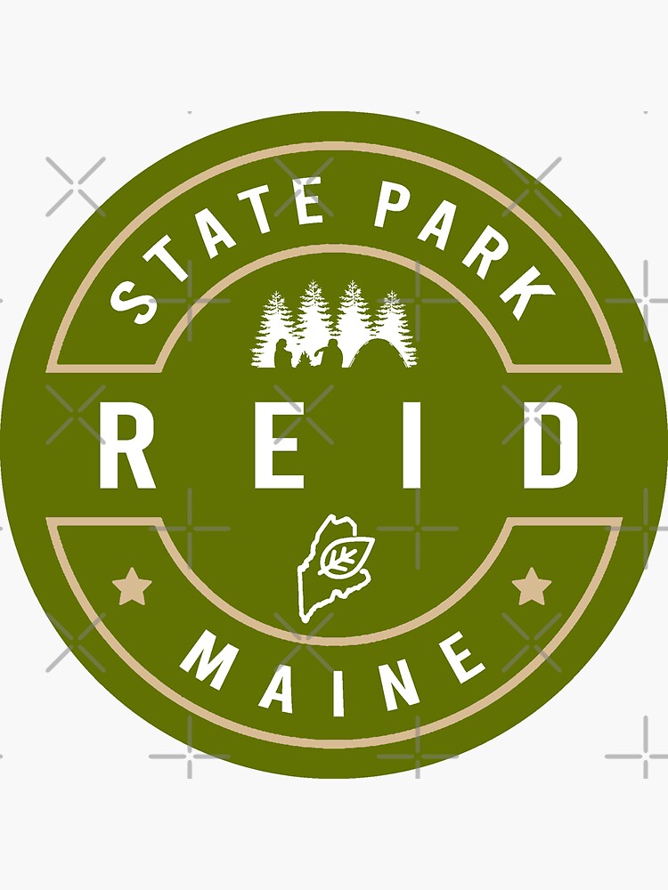 "Reid State Park ME Adventure Logo" Sticker for Sale by VanyaKar ...