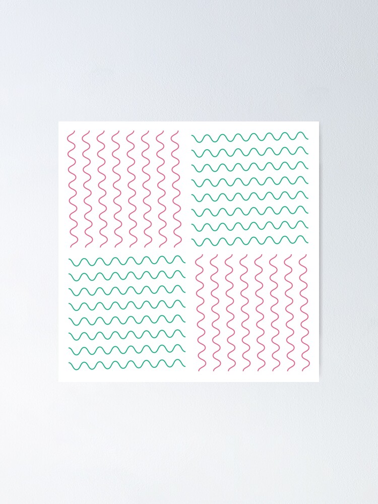 "Wave Pattern | Cute Checker Pattern | Fun Colorful" Poster for Sale by ...