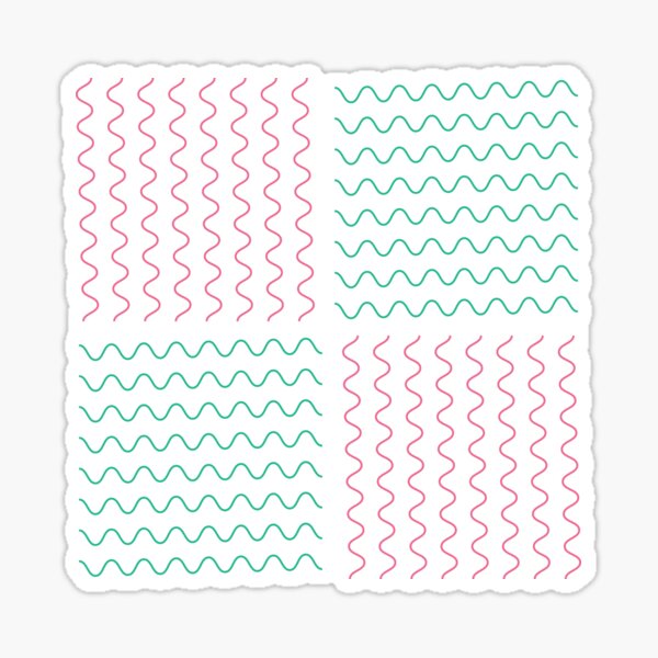 "Wave Pattern | Cute Checker Pattern | Fun Colorful" Sticker for Sale ...