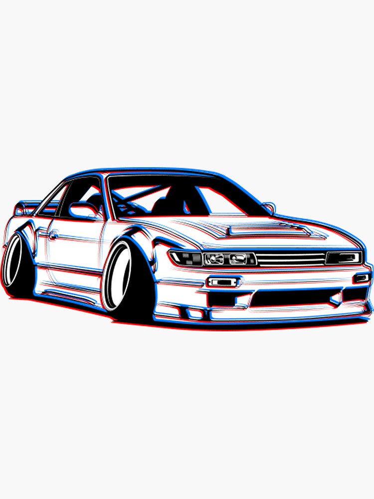 "Nissan Silvia S13 T-Shirtstreet drift warrior" Sticker for Sale by ...