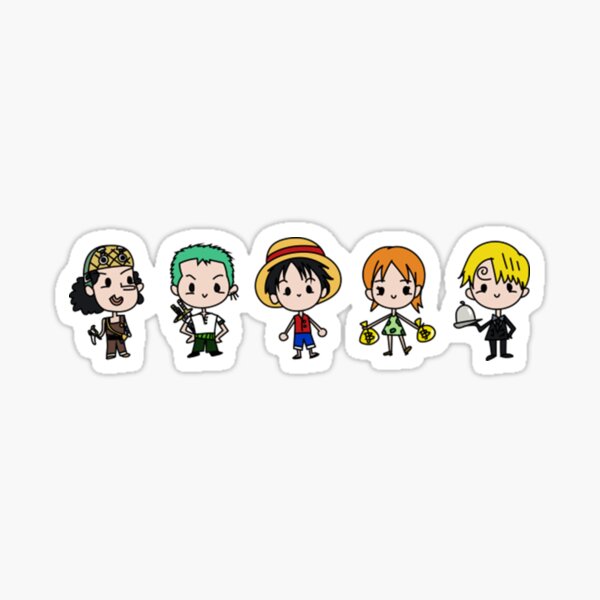 "Chibi one piece crew fan art Sticker" Sticker for Sale by chaychid ...