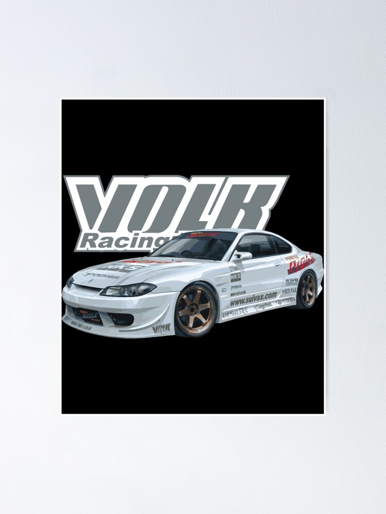 Póster «Camiseta Nissan Silvia S15nissan S15 SILVIA spec r Volk Rays ...