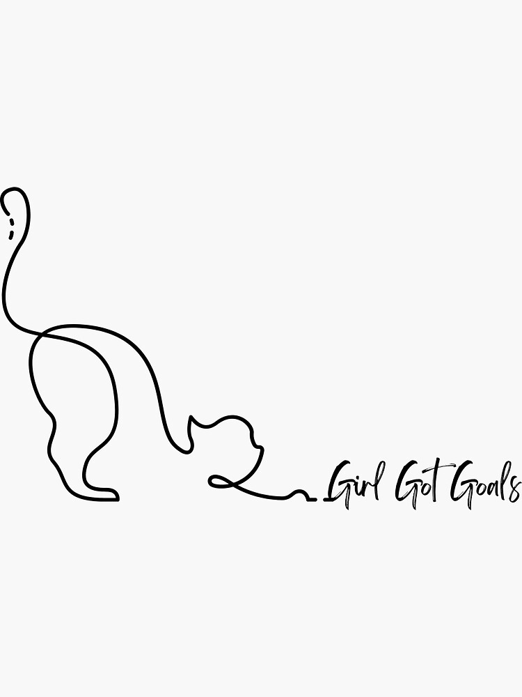 "Girl Got Goals" Sticker for Sale by HadesArt | Redbubble