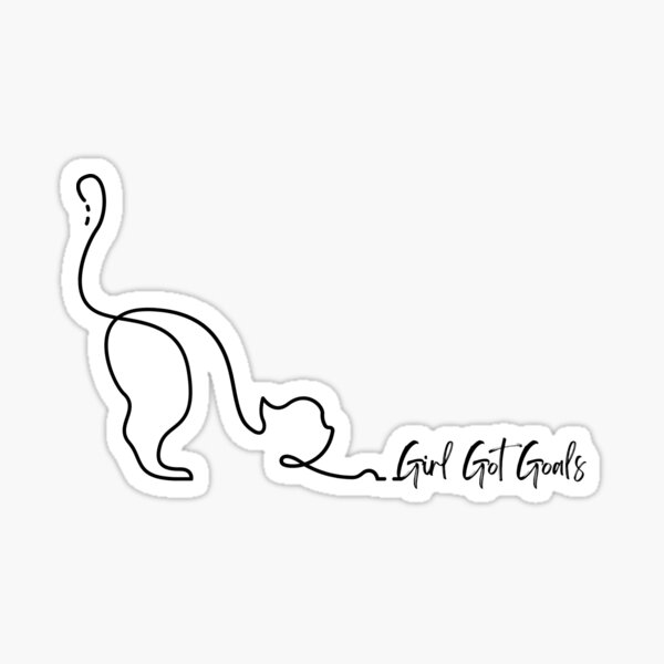 "Girl Got Goals" Sticker for Sale by HadesArt | Redbubble