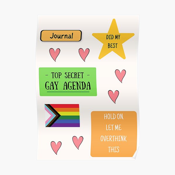 "Charlie Spring Journal Stickers | Heartstopper" Poster for Sale by ...