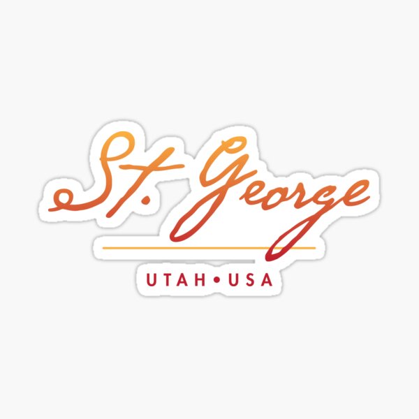 "St. George Utah" Sticker for Sale by Futurebeachbum | Redbubble