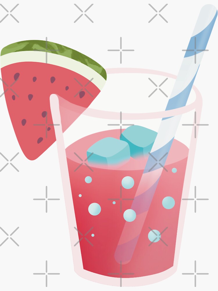 "Cute Watermelon juice design " Sticker for Sale by mil-creates | Redbubble