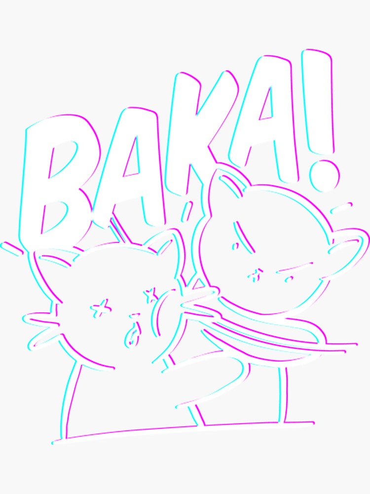 "Baka Cat Anime Japan Cosplay Otaku Merch Kawaii " Sticker for Sale by ...