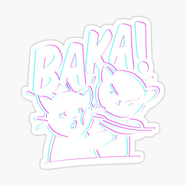 "Baka Cat Anime Japan Cosplay Otaku Merch Kawaii " Sticker for Sale by ...