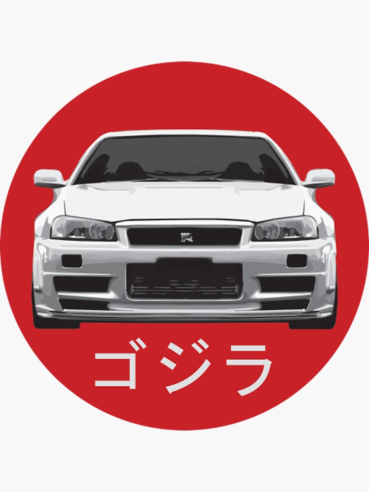 Pegatina «Camiseta Nissan Skyline Gtr R34Nissan Skyline GTR R34 ...